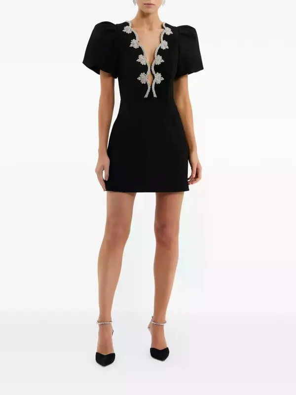 Rebecca Vallance Harlynn Puff-sleeve Mini Dress