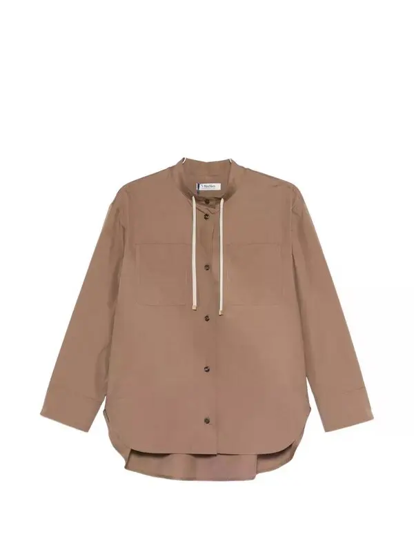Max Mara Drawstring Pocket Shirt - Brown