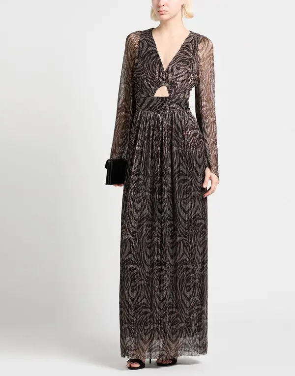 Ba&sh Maxi Dress Polyester Metallic Fiber