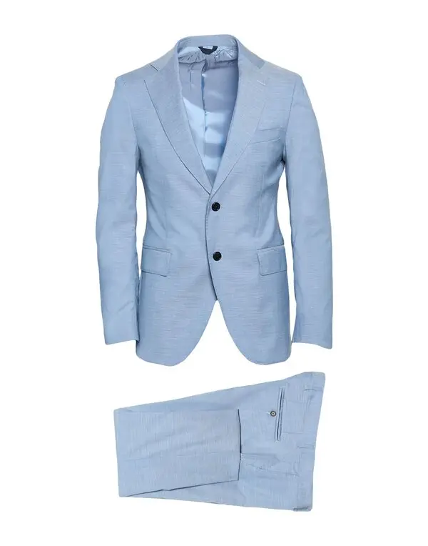 TOMBOLINI Suit Size Wool, Viscose, Elastane - Blue