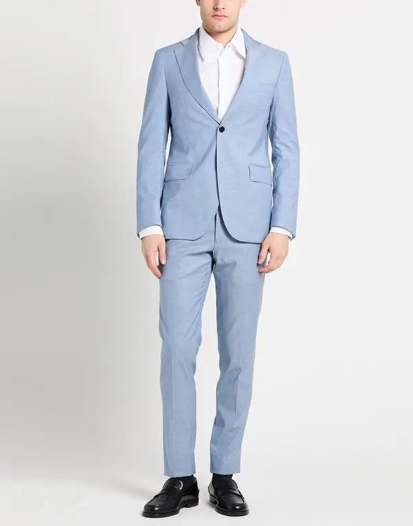 TOMBOLINI Suit Size Wool, Viscose, Elastane - Blue