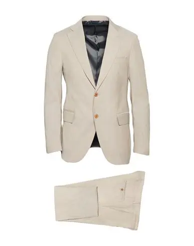 TOMBOLINI Suit Size Wool, Viscose, Elastane - Beige