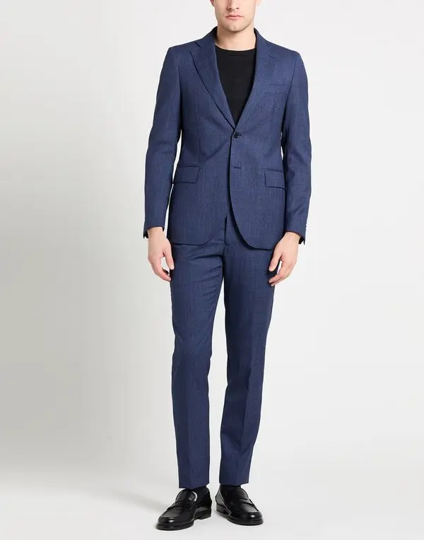 TOMBOLINI Suit Size Wool - Blue