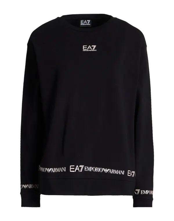 EA7 Crewneck Sweatshirt With Logo - Black