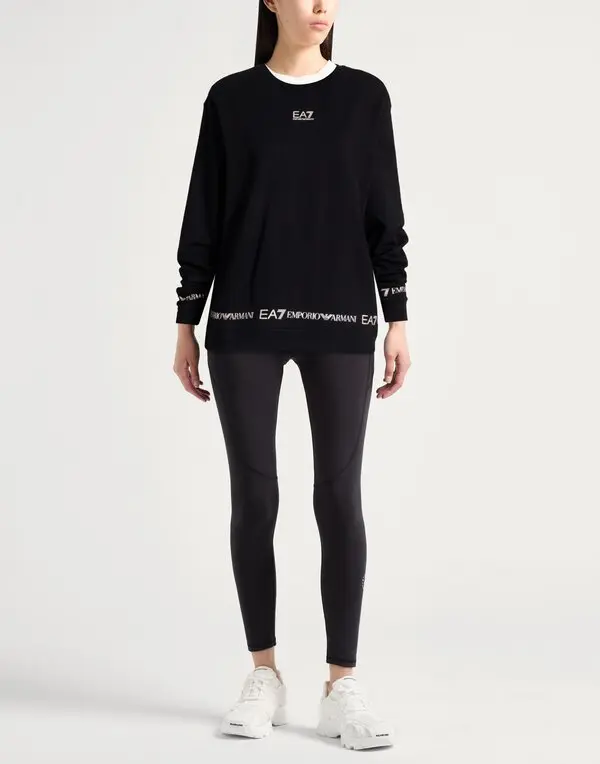 EA7 Crewneck Sweatshirt With Logo - Black