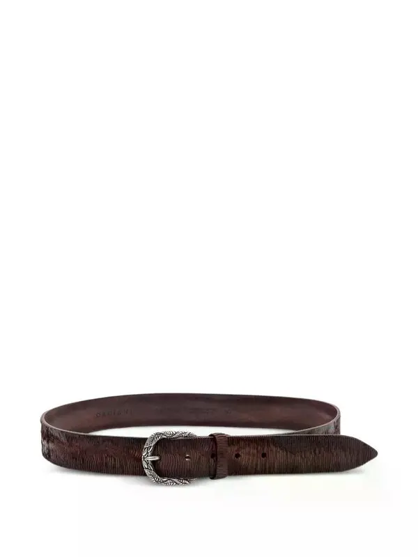 ORTIGNI Blade Embossed Belt - Brown