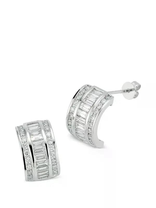 Mateo Diamond Half-hoop Earrings