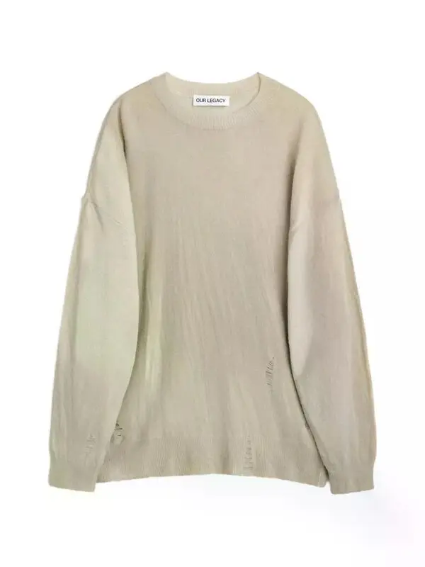 Our Legacy Distressed Spray-dye Sweater - Neutrals