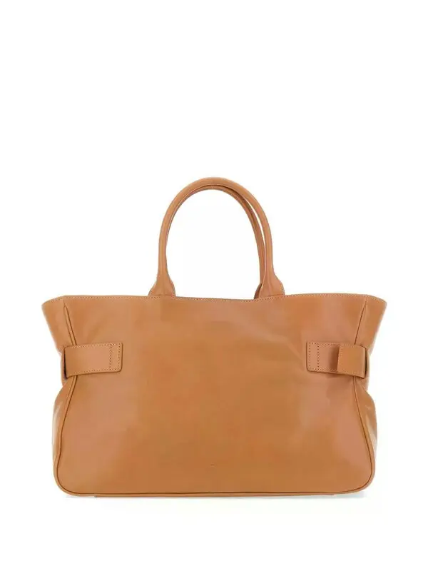 OSOI Tote Brocle Leather Bag - Brown