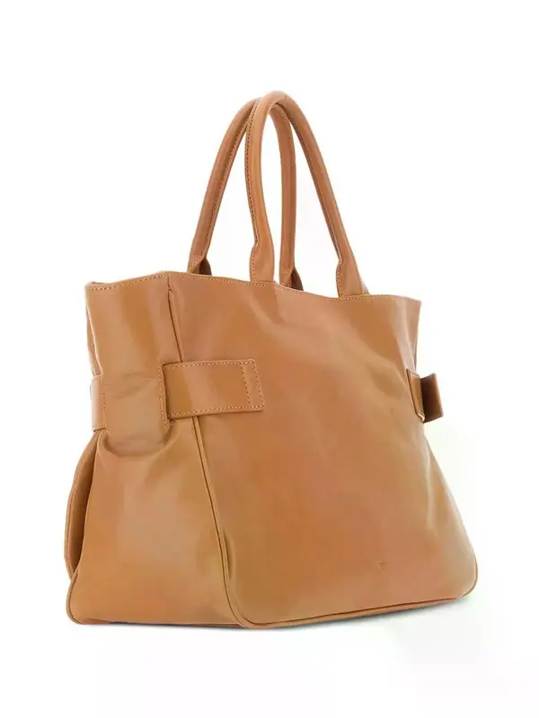 OSOI Tote Brocle Leather Bag - Brown