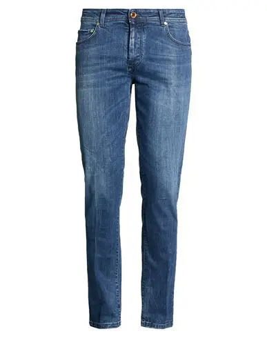 BARBA NAPOLI Tapered Jeans In Medium Wash - Blue