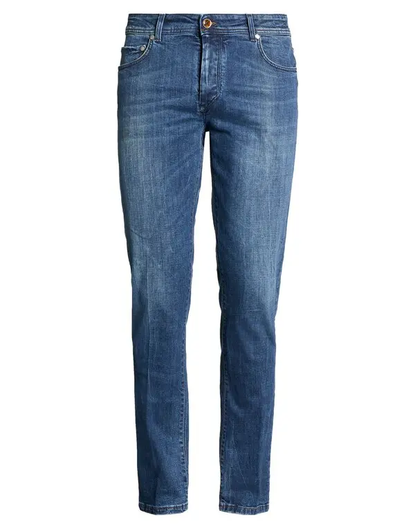 BARBA NAPOLI Tapered Jeans In Medium Wash - Blue