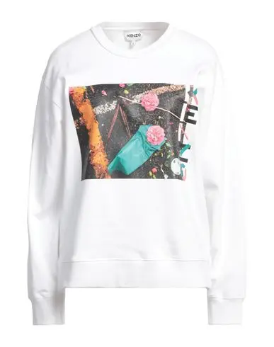 Kenzo Cotton Fleece Sweatshirt - White
