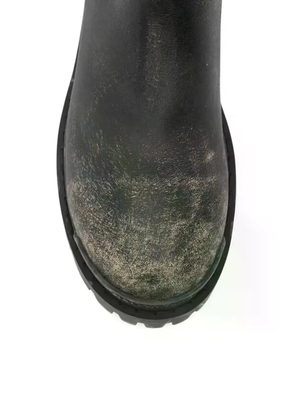 Balenciaga Leather Chelsea Ankle Boots - Black