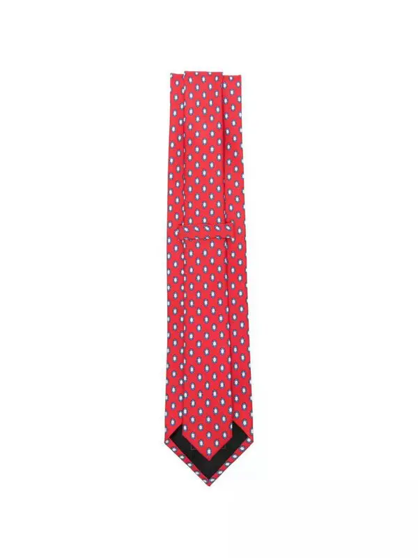 Brioni Polka-dot Neck Tie - Red