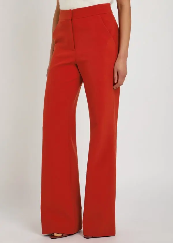 Veronica Beard Tonelli Wide-leg Jersey Trousers