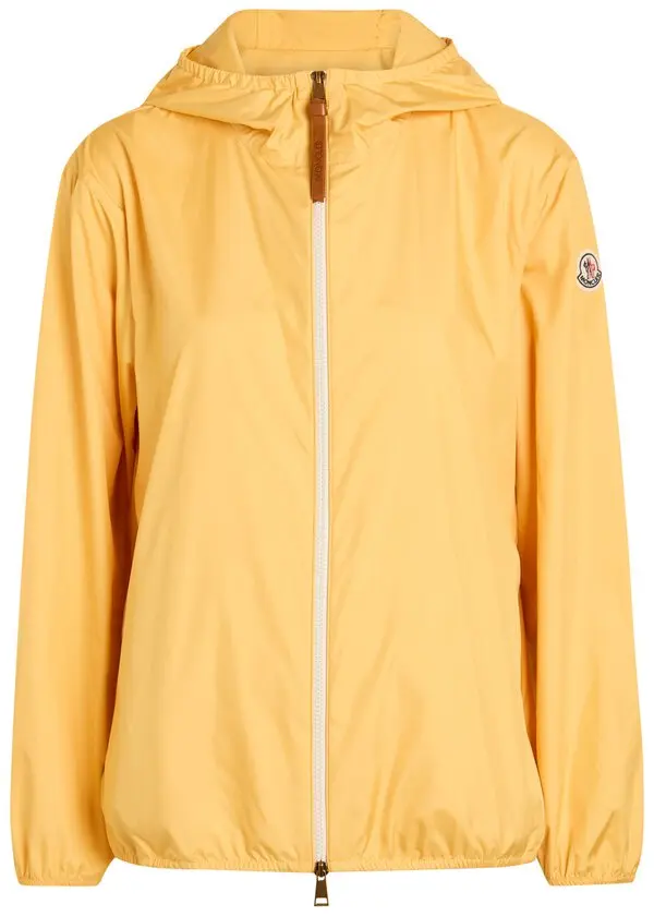 Moncler Fegeos Hooded Shell Jacket - Yellow