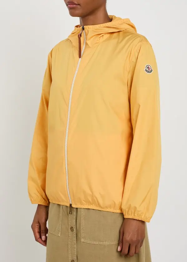 Moncler Fegeos Hooded Shell Jacket - Yellow