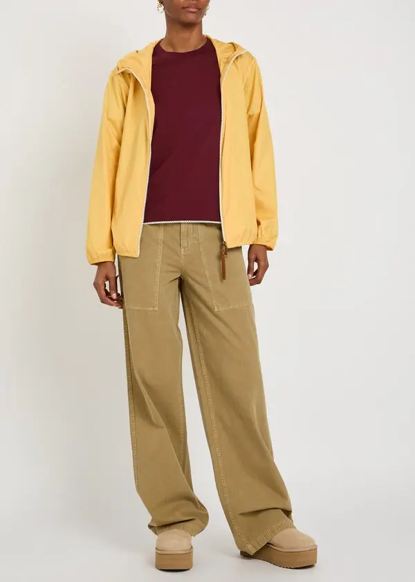 Moncler Fegeos Hooded Shell Jacket - Yellow