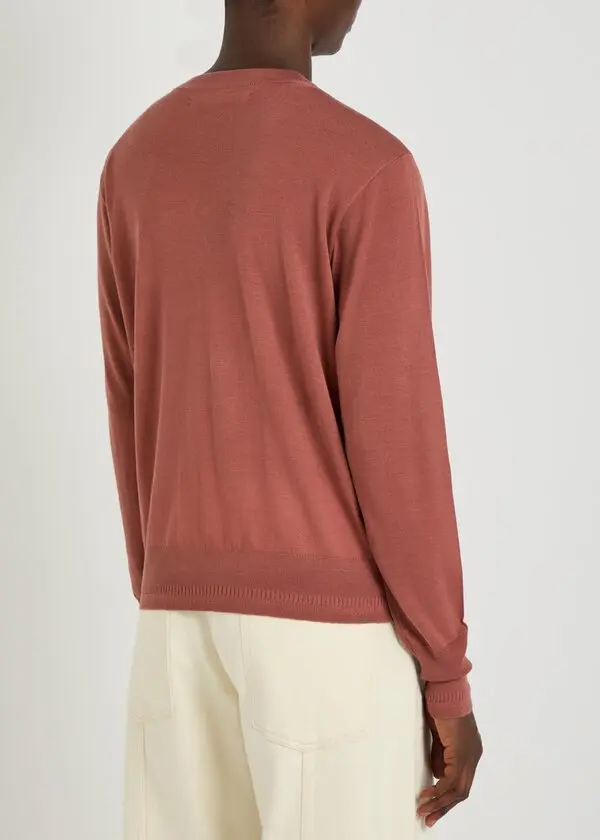 Another Tomorrow Fine-knit Crewneck T-shirt