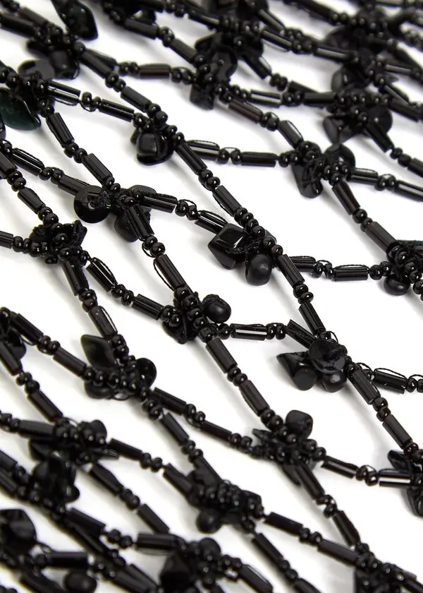 Dries Van Noten Fringed Beaded Scarf Necklace