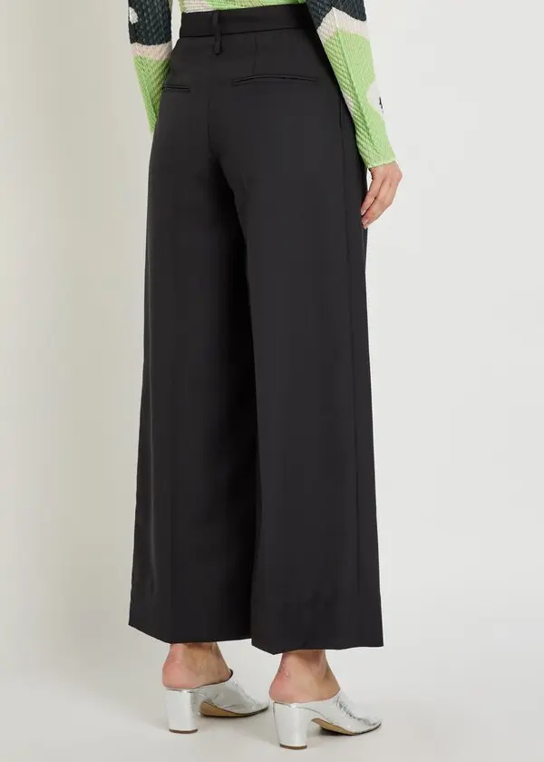 Issey Miyake Palindrome Wide-leg Wool-blend Trousers