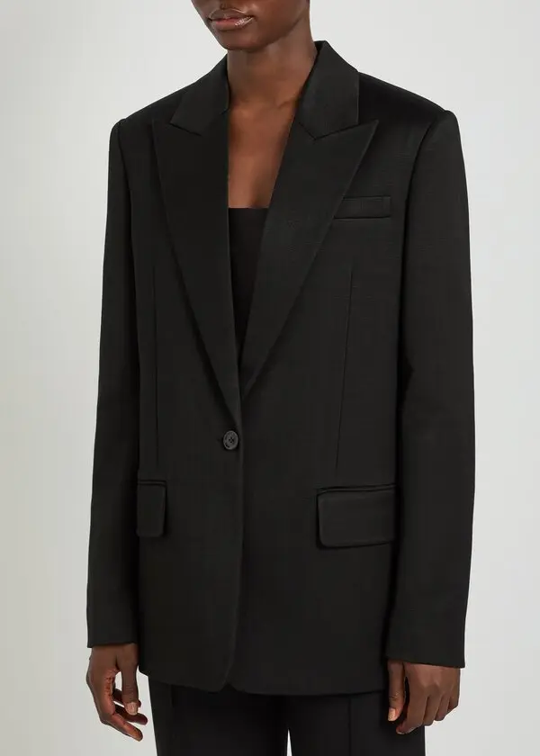 Another Tomorrow Oversized Twill Blazer