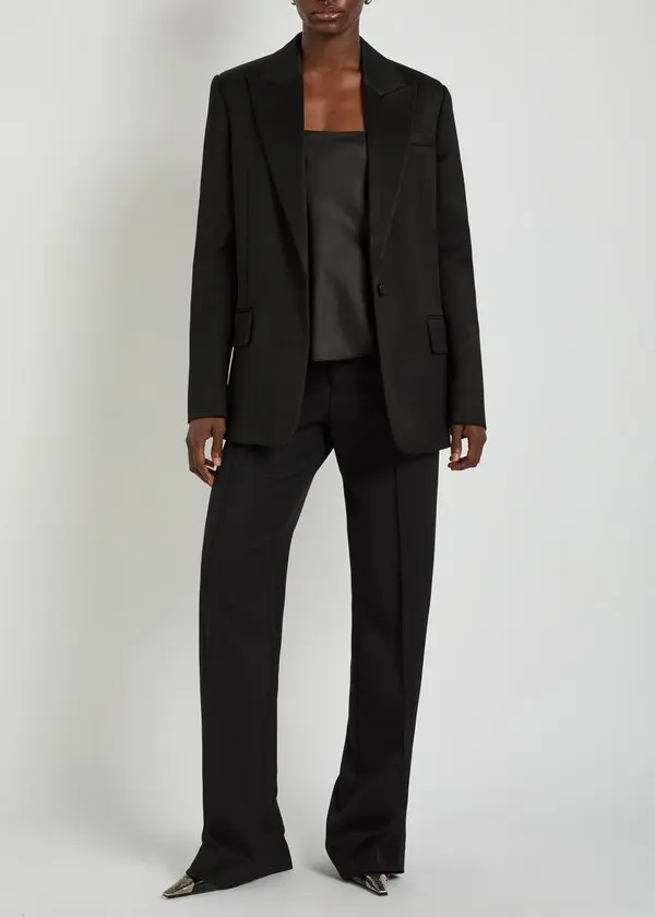 Another Tomorrow Oversized Twill Blazer
