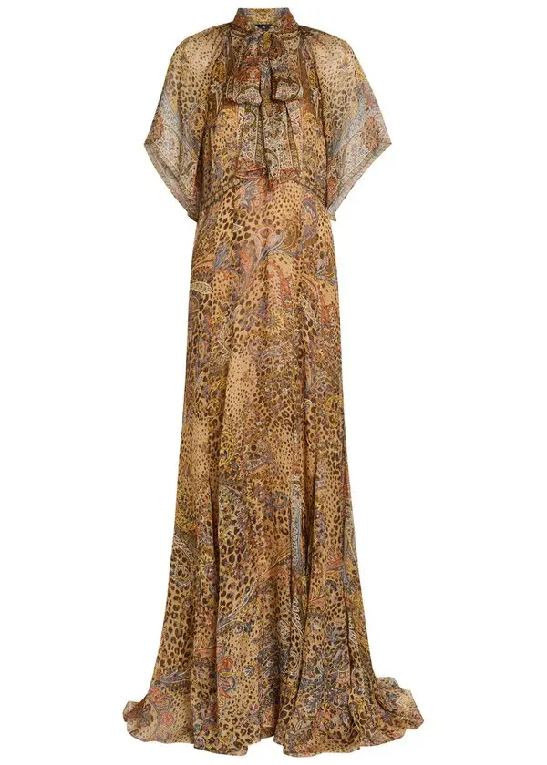 Etro Leopard-print Silk Maxi Dress