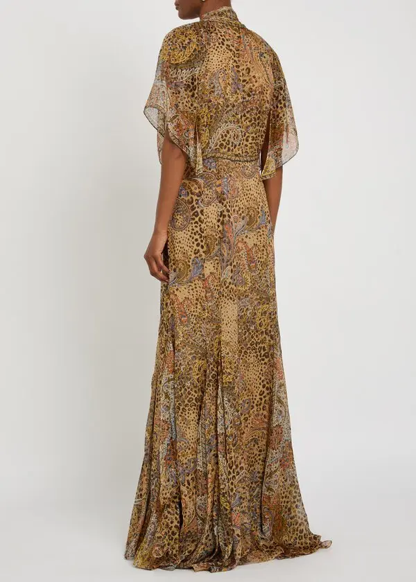 Etro Leopard-print Silk Maxi Dress