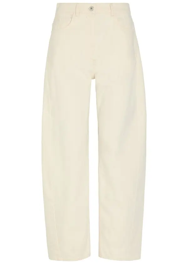 Another Tomorrow Curved Barrel-leg Jeans