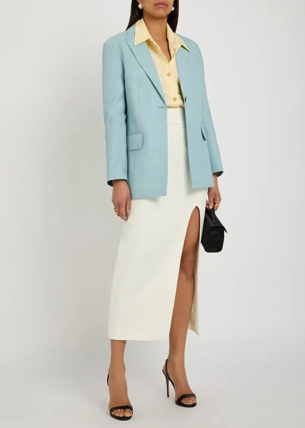 JOSEPH Woven Blazer - Light Blue