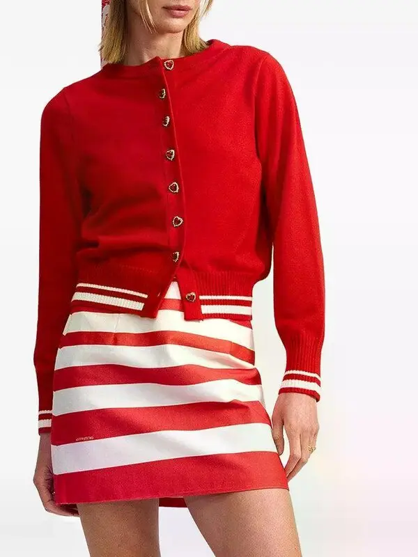 ASTON STUDIO Leonara Cardigan With Heart-shaped Buttons