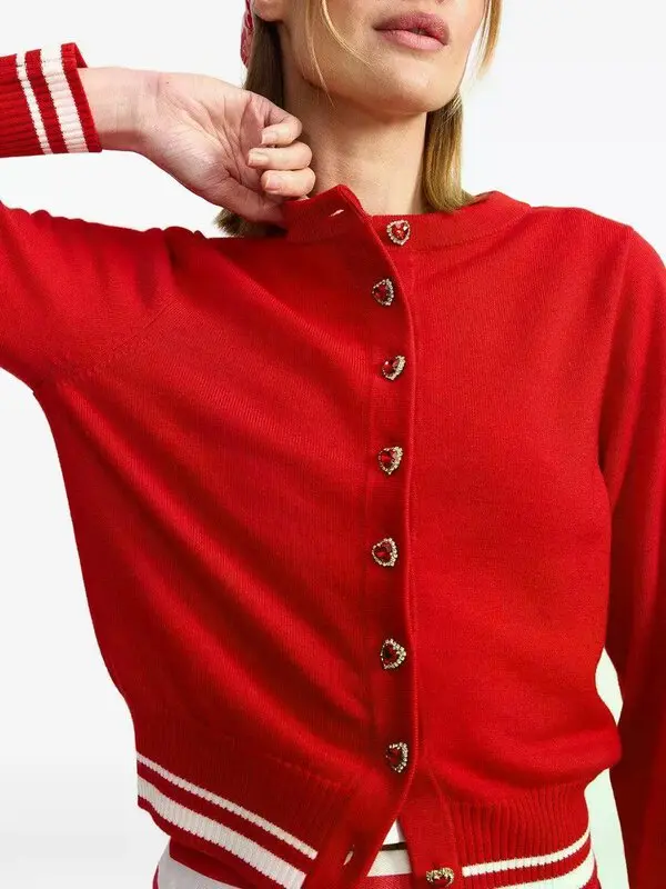ASTON STUDIO Leonara Cardigan With Heart-shaped Buttons