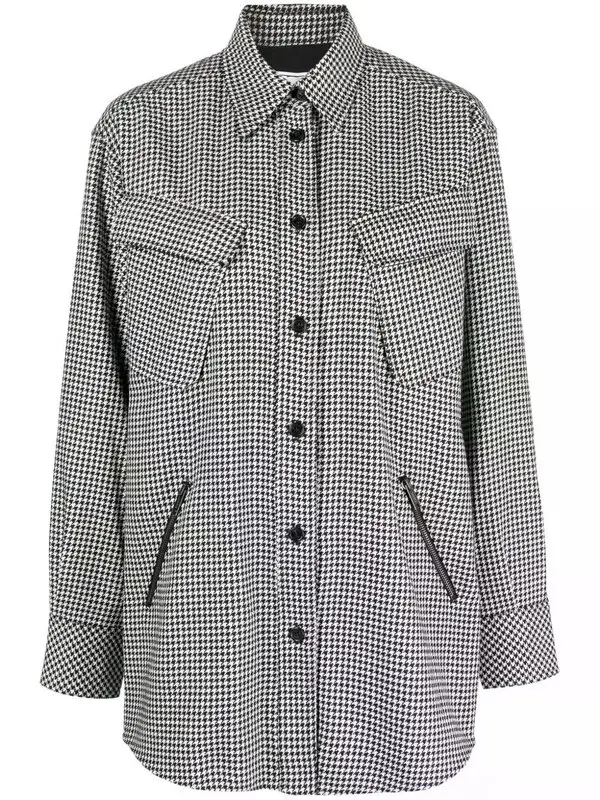 Iceberg Houndstooth Shirt Jacket