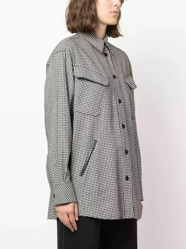 Iceberg Houndstooth Shirt Jacket