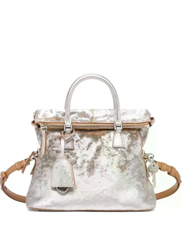 MAISON MARGIELA 5ac Soft Mini Tote Bag - Silver