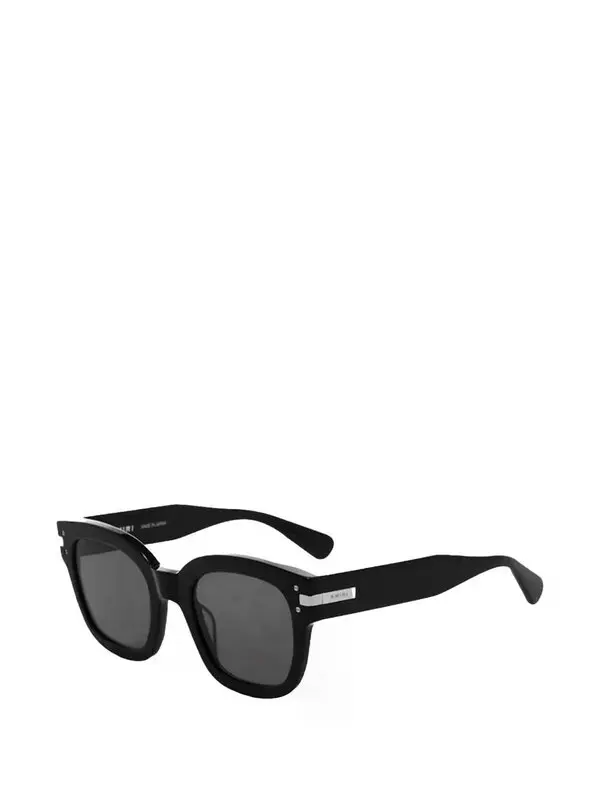 Amiri Logo Square-frame Sunglasses - Black