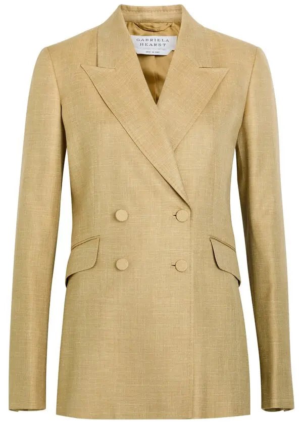 Gabriela Hearst Angela Double-breasted Blazer - Beige