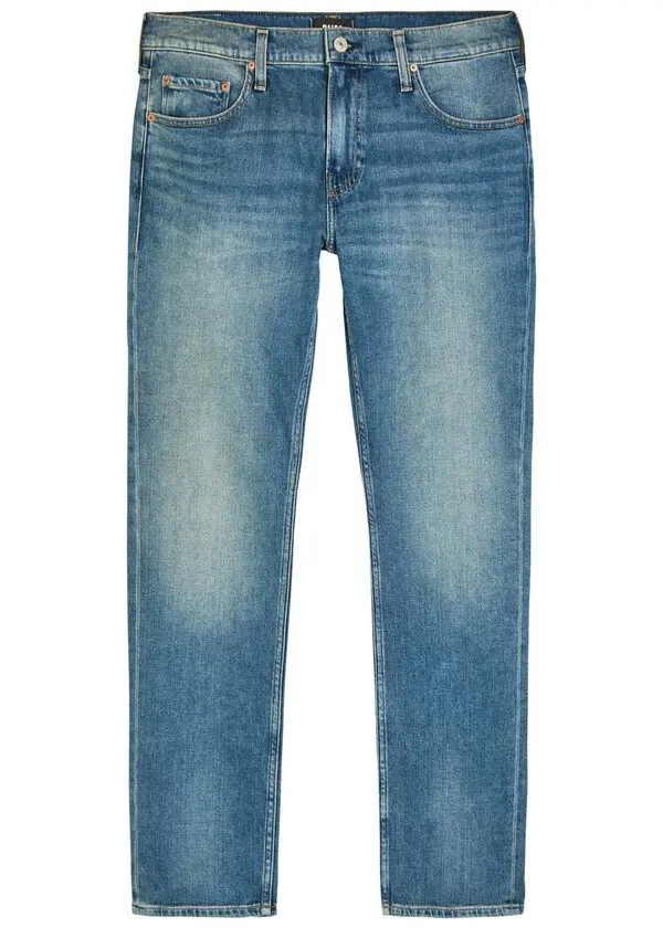 Paige Federal Slim Straight-leg Jeans - Mid Blu