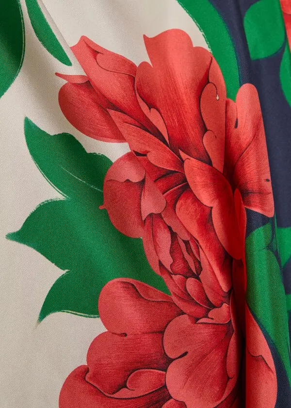 La DoubleJ Floral-print Silk Top - Multicoloured