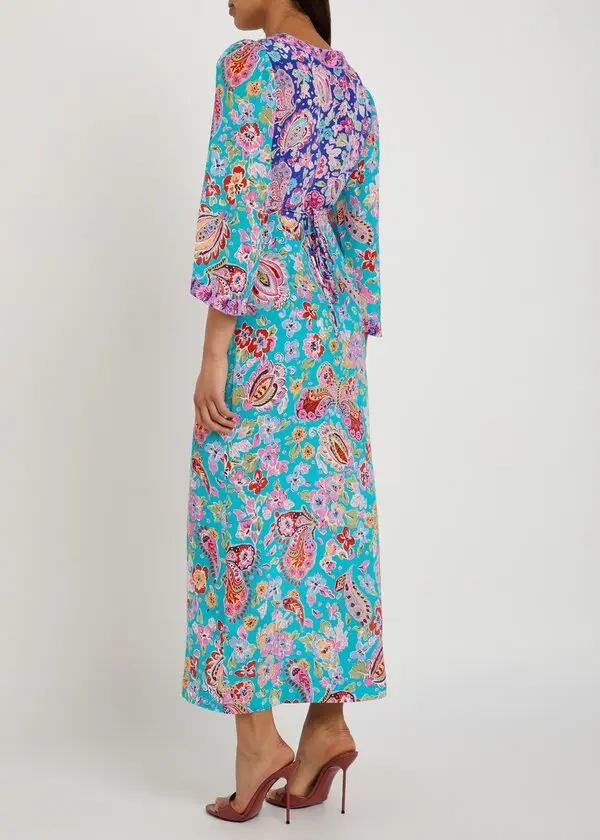 Rixo Floral-print Silk Midi Dress - Multicoloured
