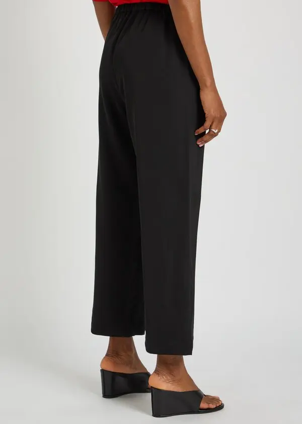 RÓHE Cropped Wide-leg Trousers - Black