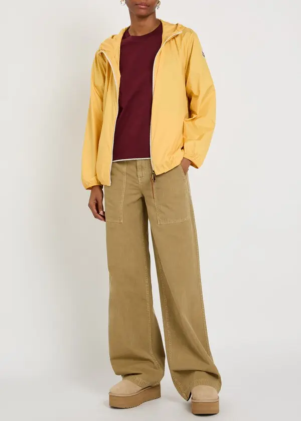 Moncler Straight-leg Cotton-twill Trousers - Beige
