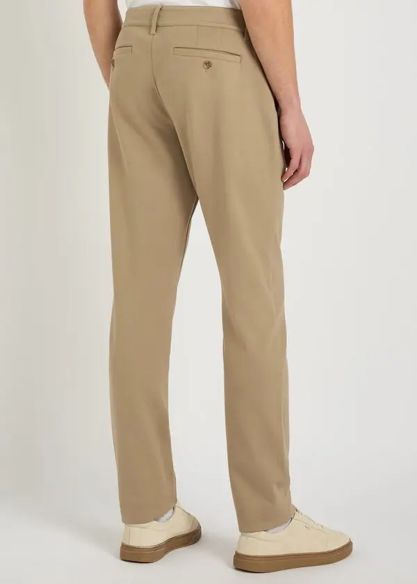 Paige Slim Tapered-leg Jersey Trousers - Beige