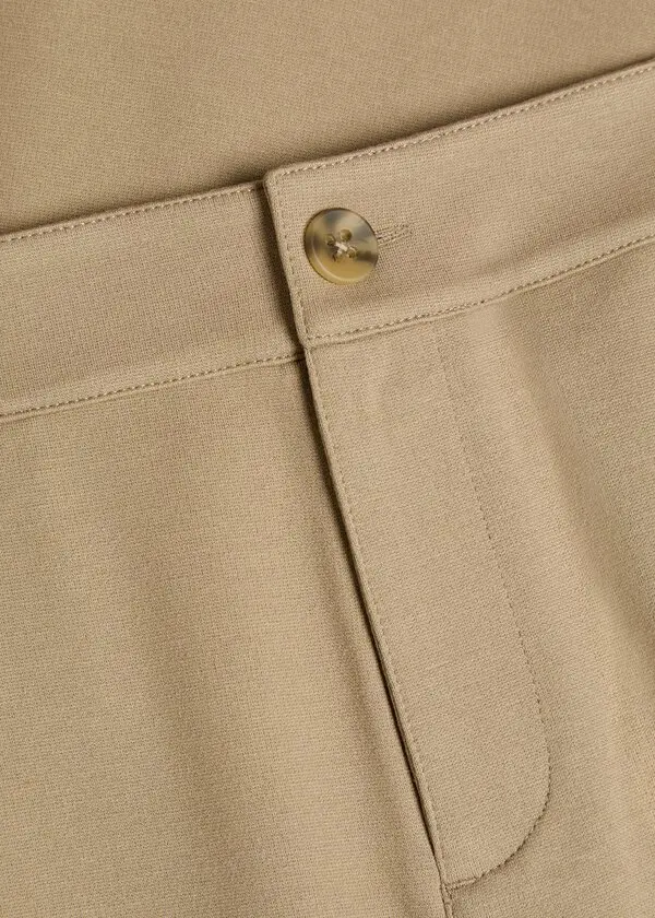 Paige Slim Tapered-leg Jersey Trousers - Beige