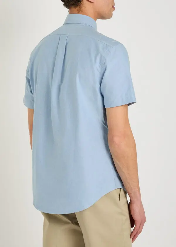 Polo Ralph Lauren Logo-embroidered Cotton Shirt - Light Blue