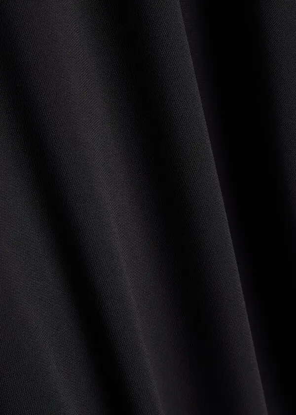 JOSEPH Asymmetric Crepe-jersey Midi Dress
