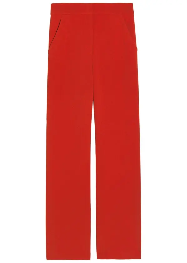 Veronica Beard Tonelli Wide-leg Jersey Trousers - Red