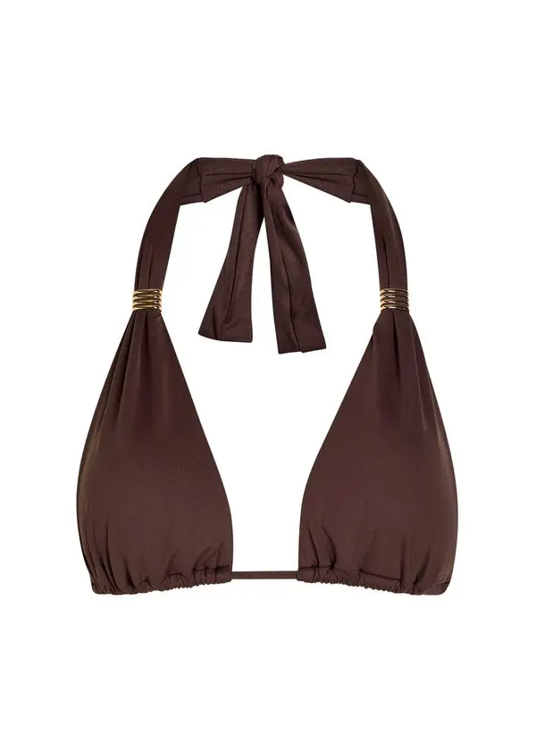 Melissa Odabash Grenada Triangle Bikini Top - Brown